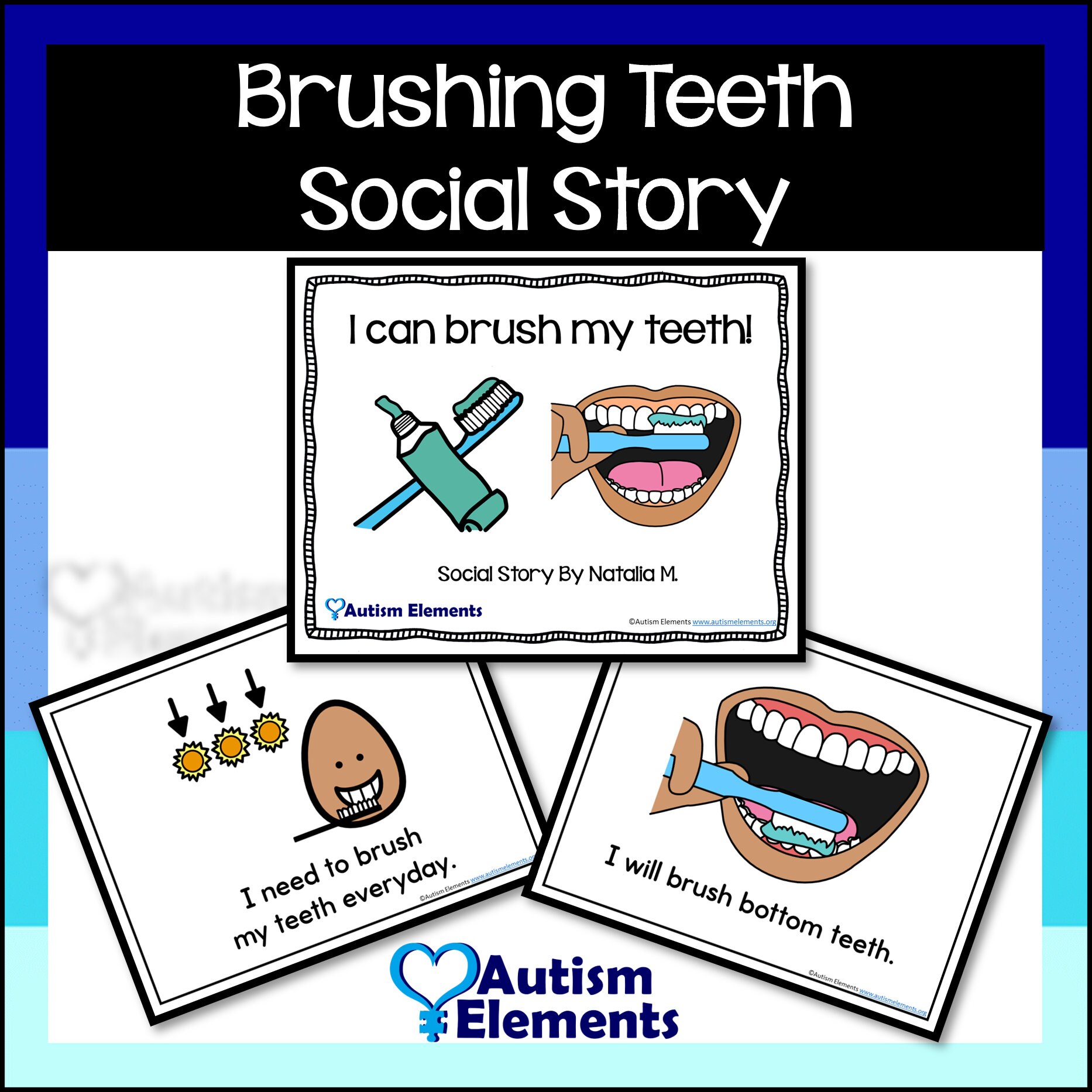 Brushing Teeth Visual Support- Social Story- Adapted Book- BUNDLE ...