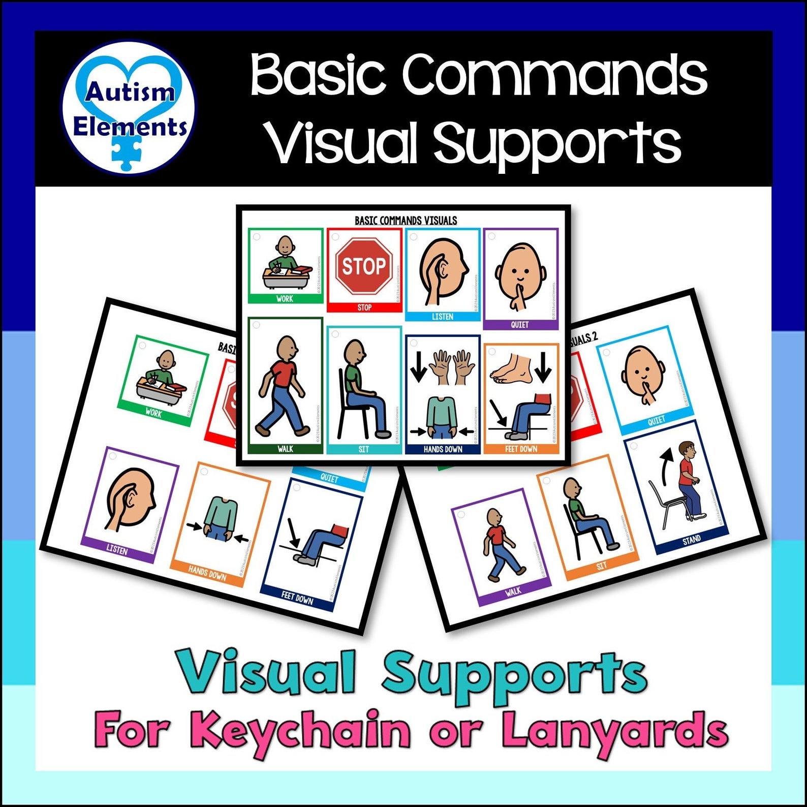 Basic Commands Visual Supports- Rules- Behavior- Autism- SPED - Etsy UK