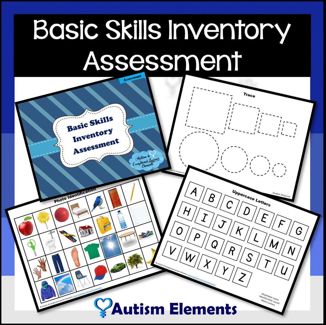 Basic Skills Inventory Assessment- SPED & Autism Resources - Etsy