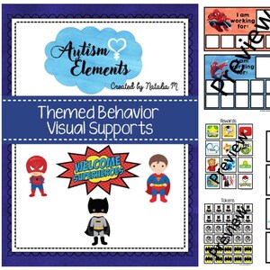Superheroes 2 Behavior Visual Supports-token Boards & First/then Boards ...