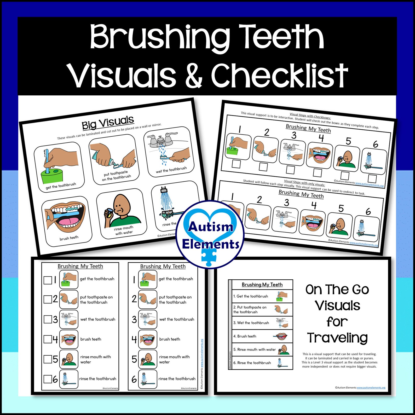 Brushing Teeth Visual Support- Social Story- Adapted Book- BUNDLE ...