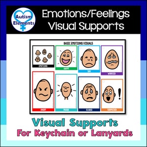 Visual Supports BUNDLE for Lanyards & Keychains- SPED- Autism ...