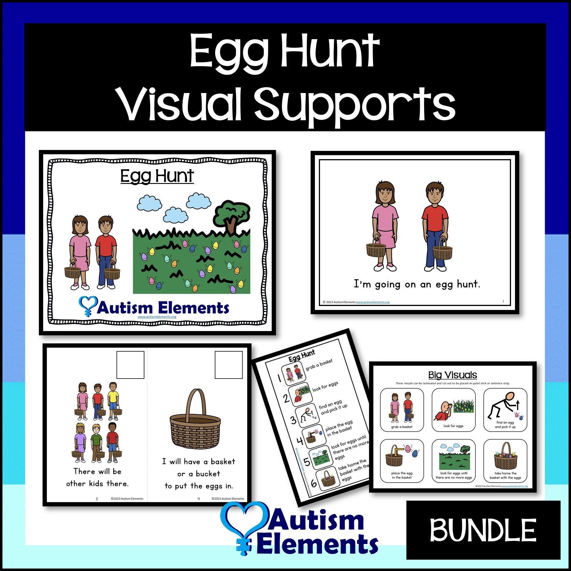 Egg Hunt Visual Supports BUNDLE- Autism -special Education - Etsy