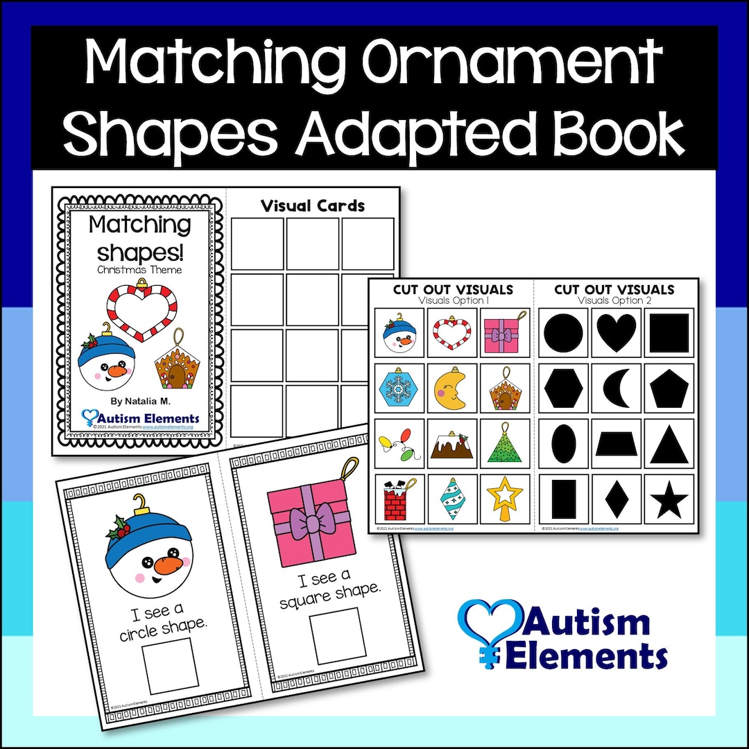 Matching Shapes Interactive Adapted Book - Winter Theme- Christmas ...