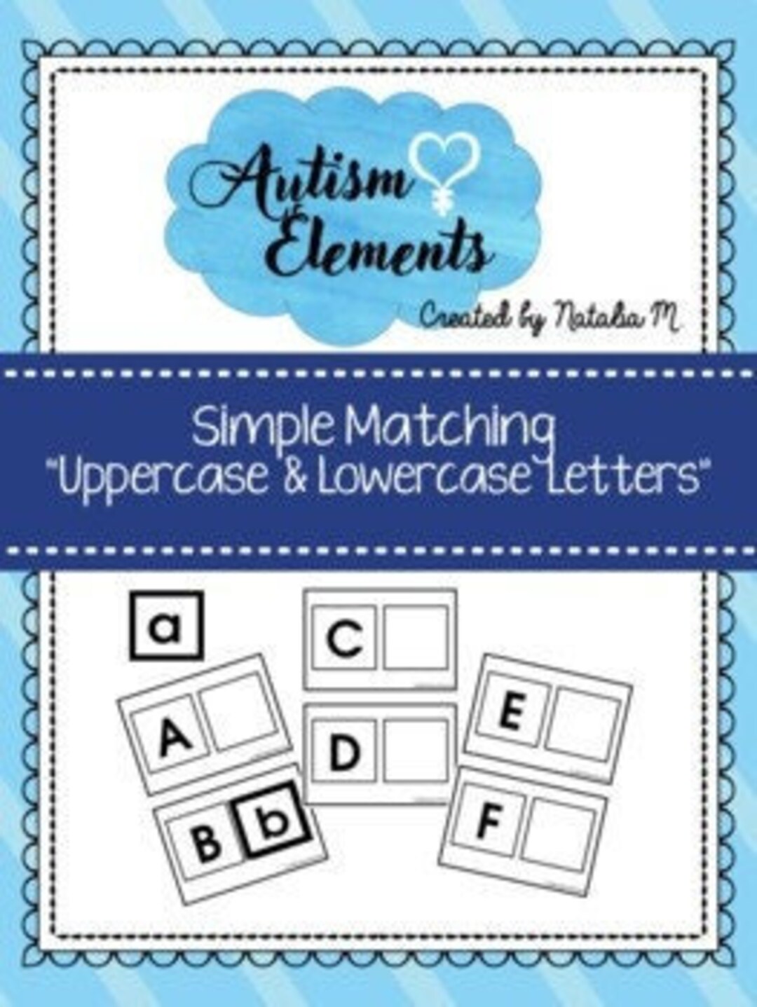 Alphabet-simple Matching- Uppercase & Lowercase Letters- Task Cards ...