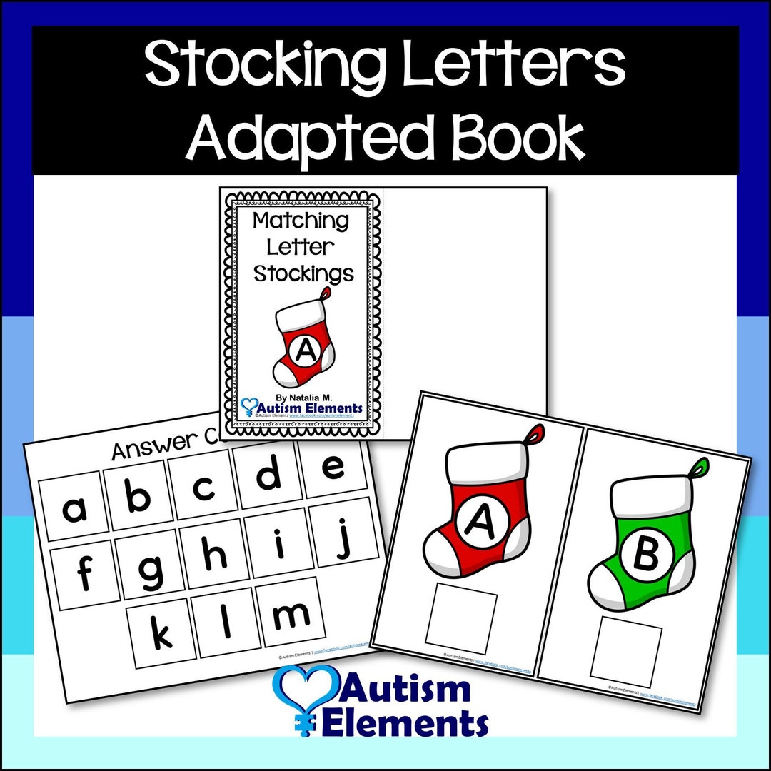 Matching Letter Stockings Adapted Book-uppercase/lowercase Letters ...