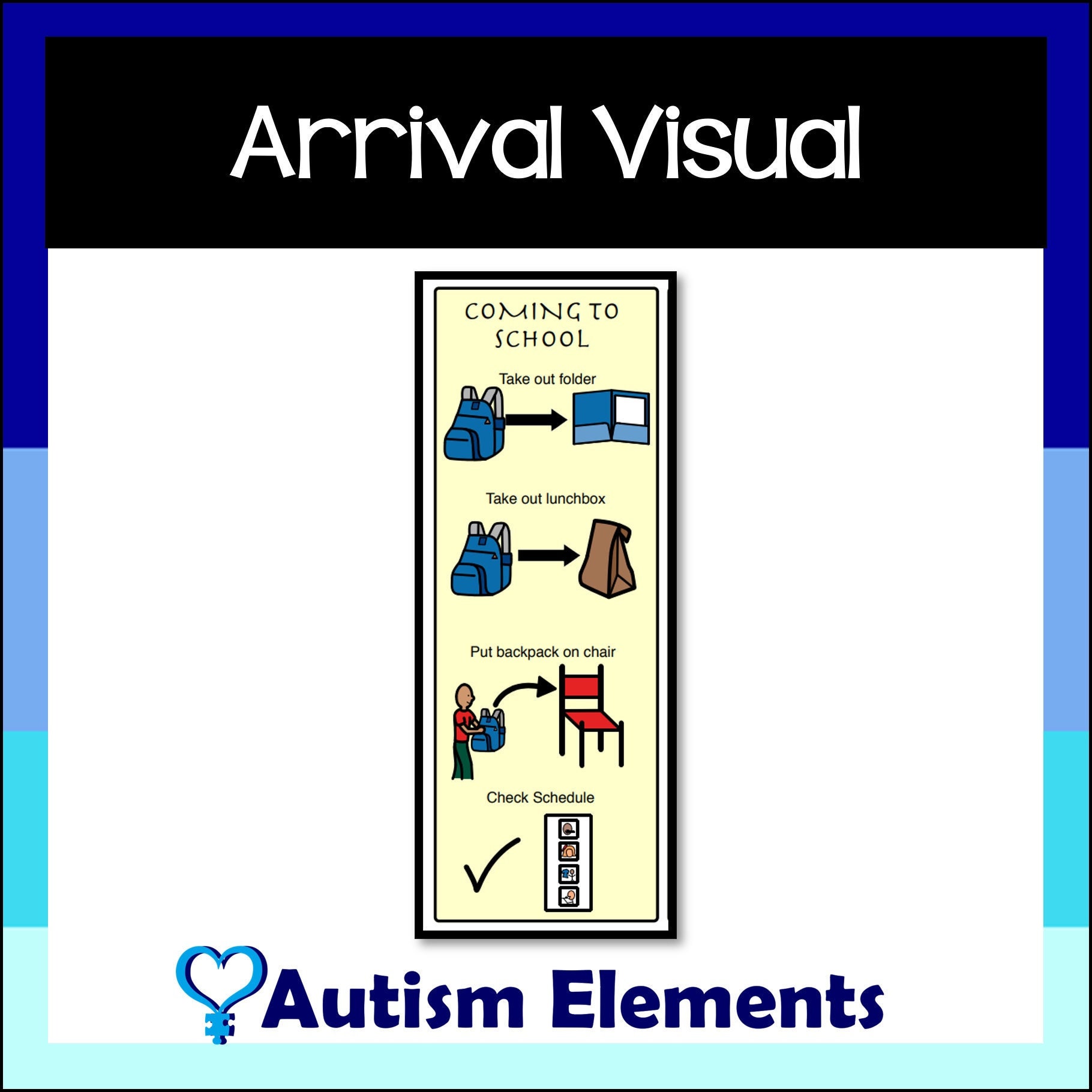 Morning Arrival Routine- Visual Supports- SPED & Autism Resources - Etsy