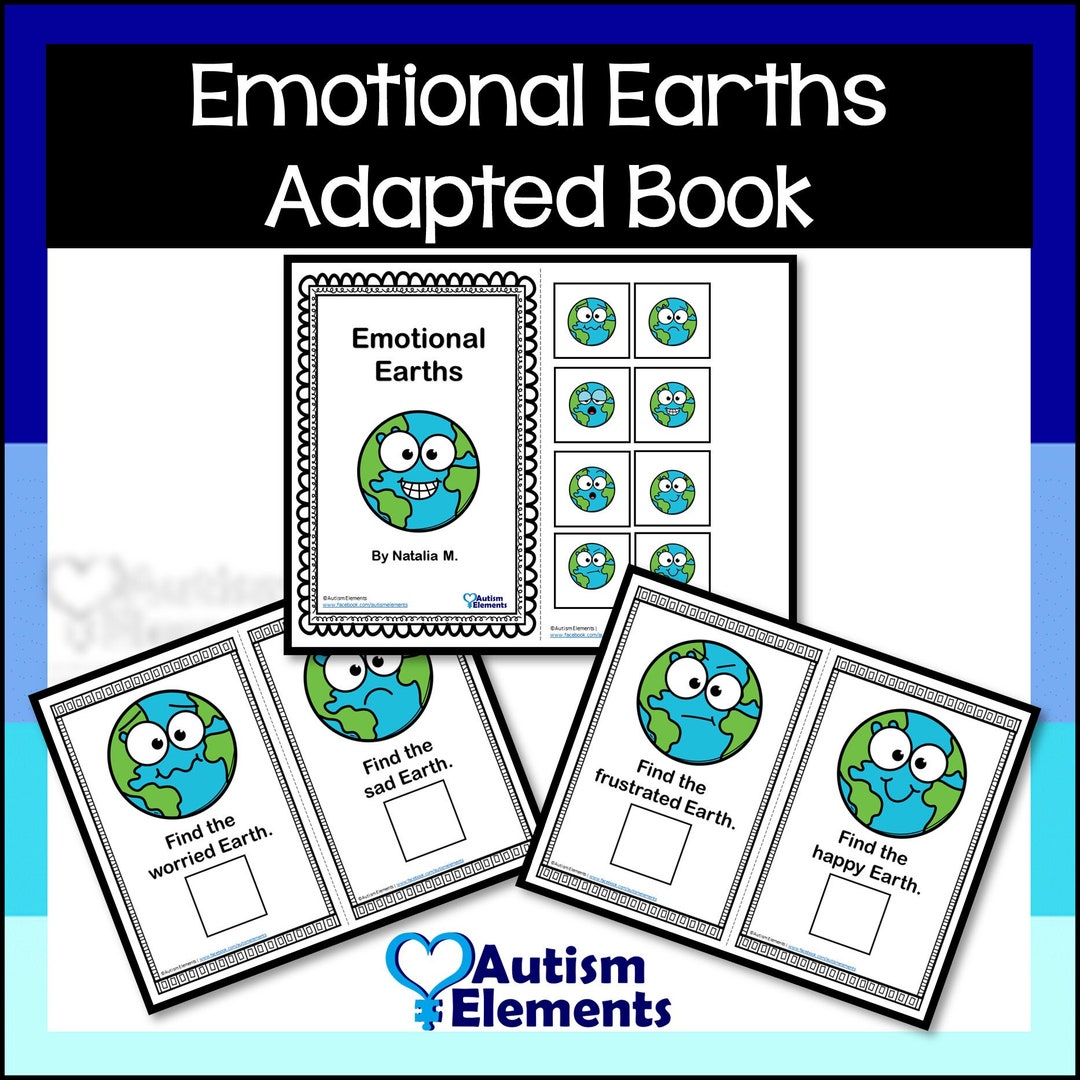 Emotional Earths Interactive Adapted Book - Earth Day- Emotions - Etsy