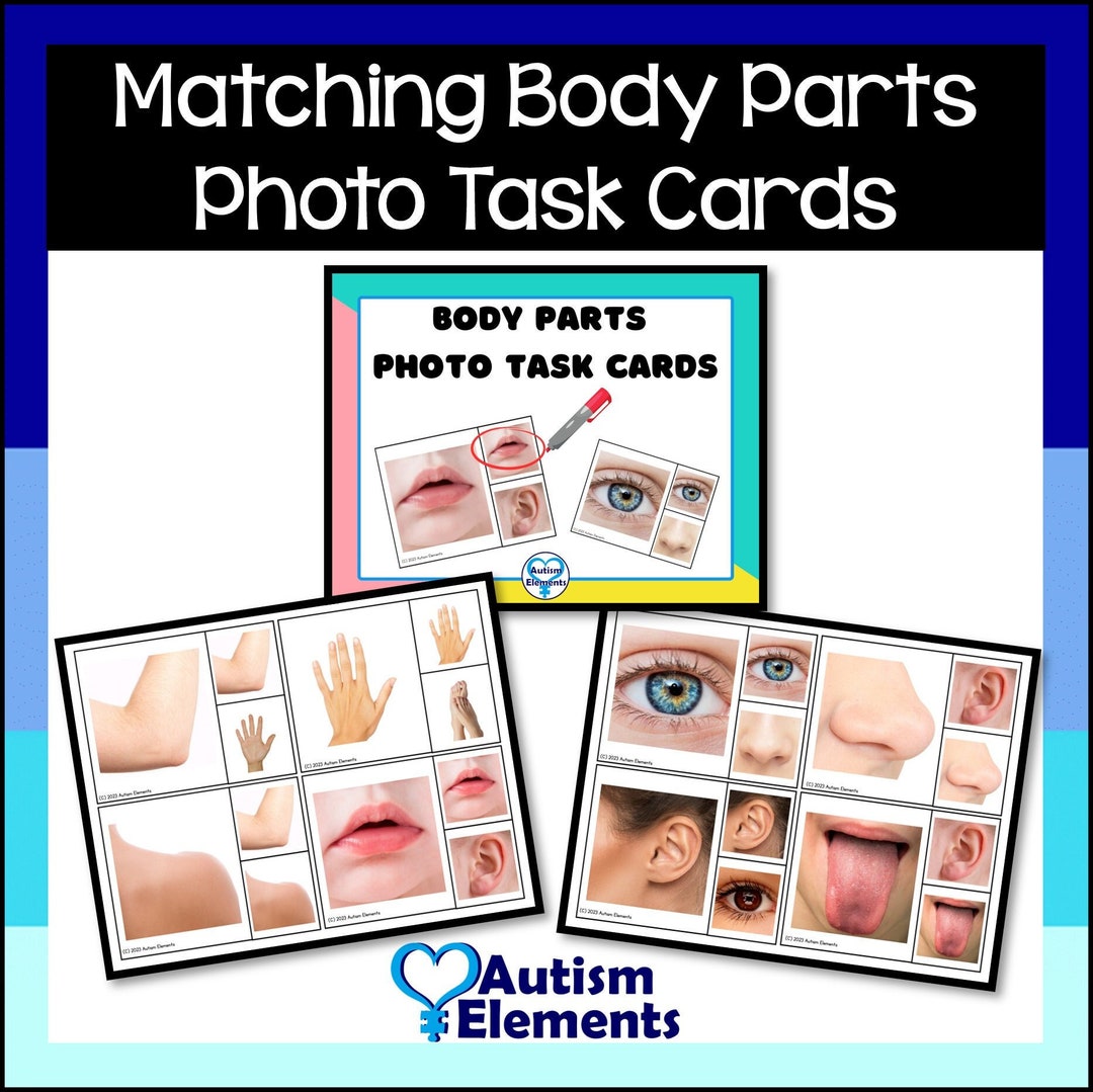 Matching Body Parts Photo Task Cards- Special Education- Autism - Etsy