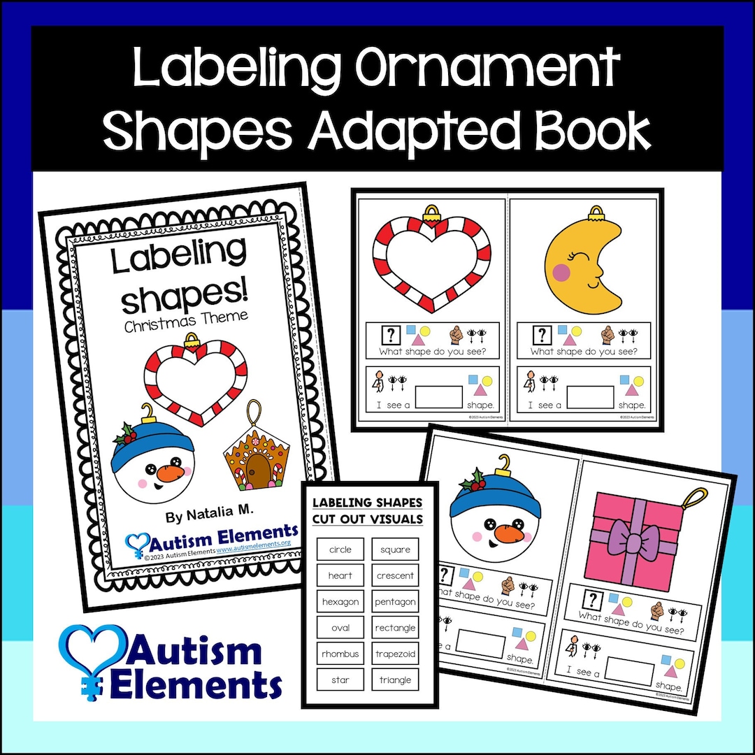 Labeling Ornament Shapes Adapted Book Winter Theme Christmas SPED - Etsy
