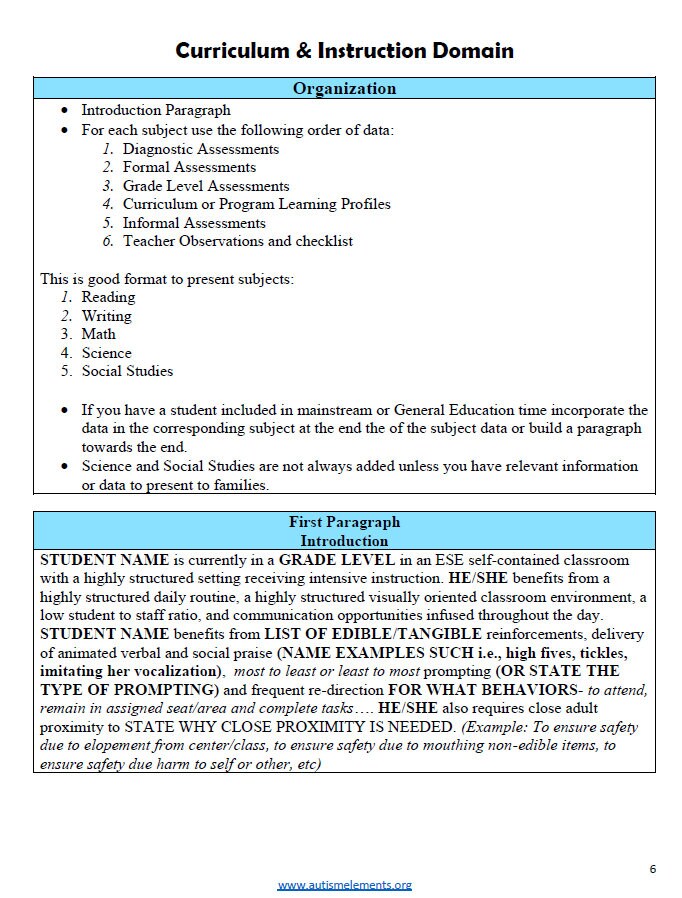 IEP Development Helper IEP Writing Guide SPED & Autism Resources - Etsy