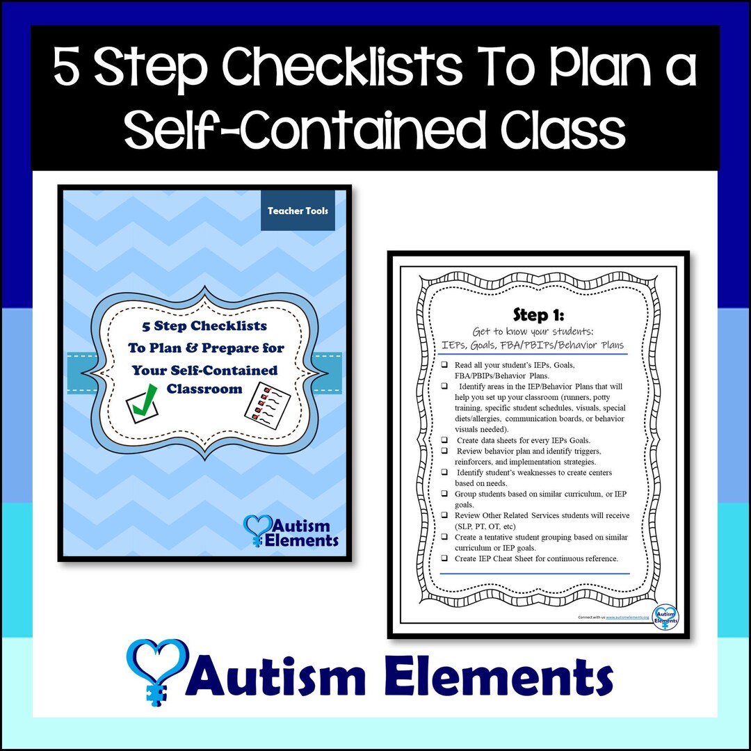 5 Steps Checklist to Set up A Self Contained Classroom! SPED & Autism ...