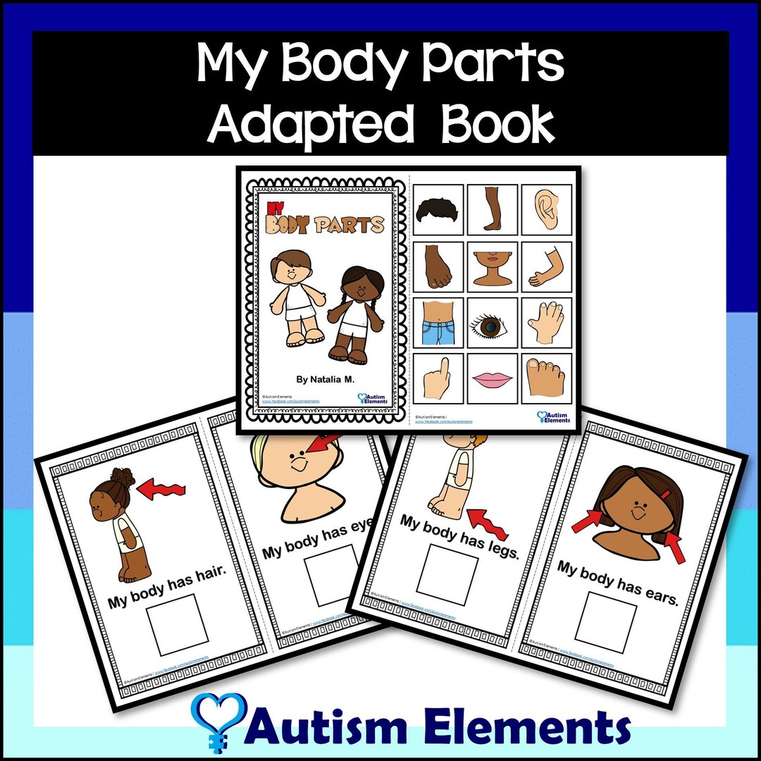 My Body Parts Interactive Adapted Book - All About Me- SPED & Autism ...
