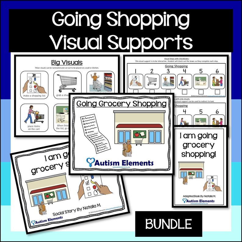 Going Shopping Visual Supports BUNDLE- Autism- Special Education - Etsy