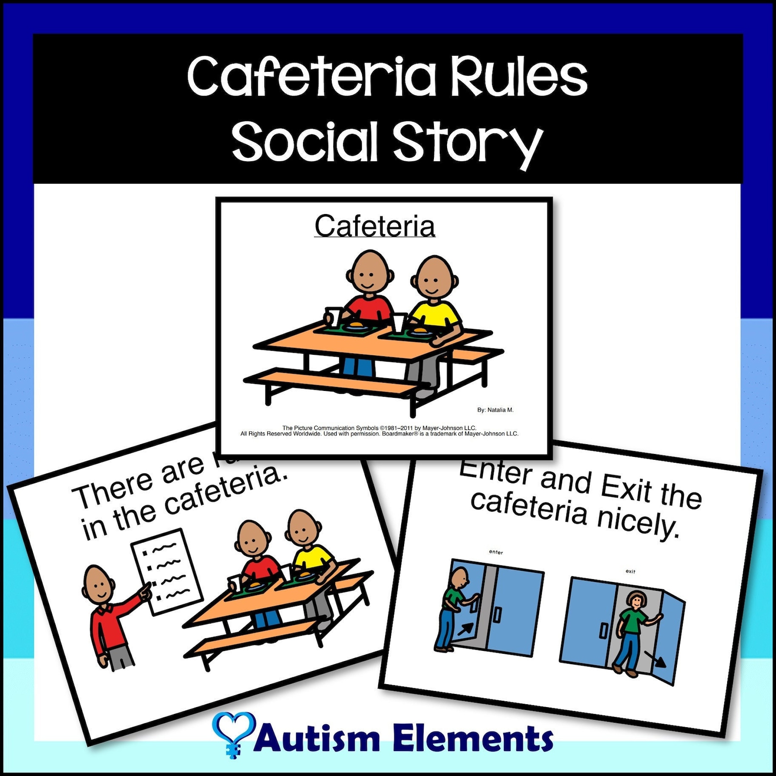 Cafeteria Rules Social Story-visuals Behavior Supports SPED - Etsy