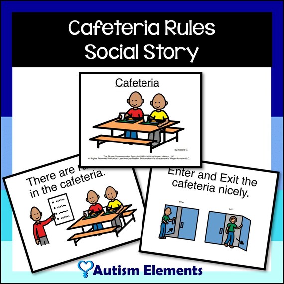 Cafeteria Rules Social Story-visuals Behavior Supports SPED - Etsy