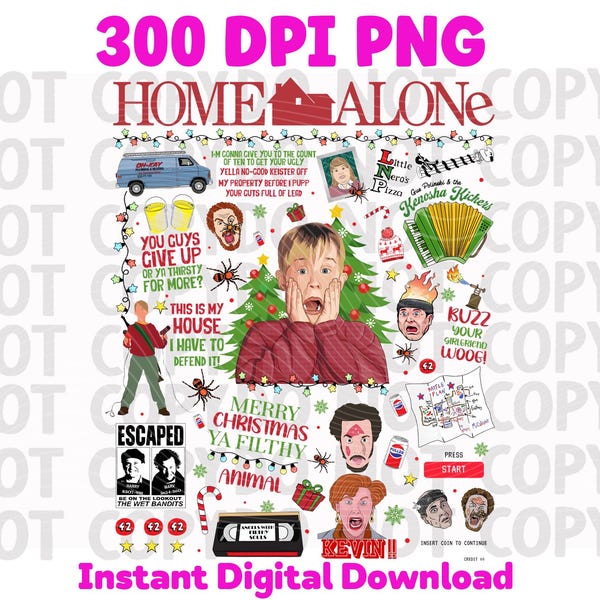 Home Alone Clipart - Etsy