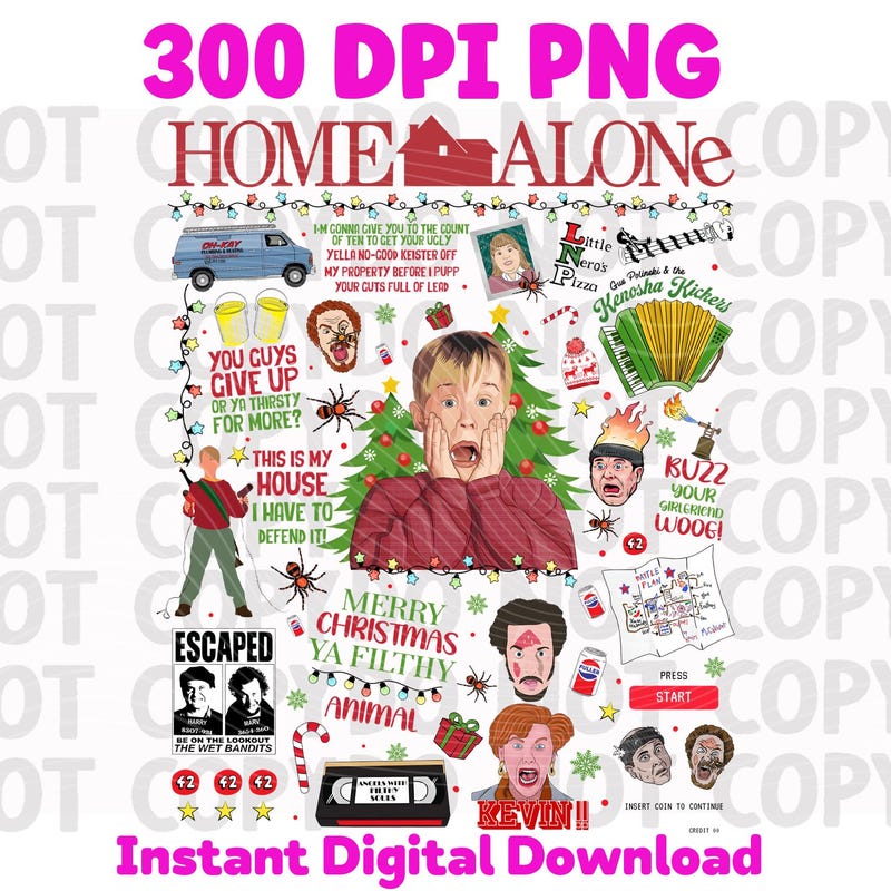 Home Alone Clipart - Etsy