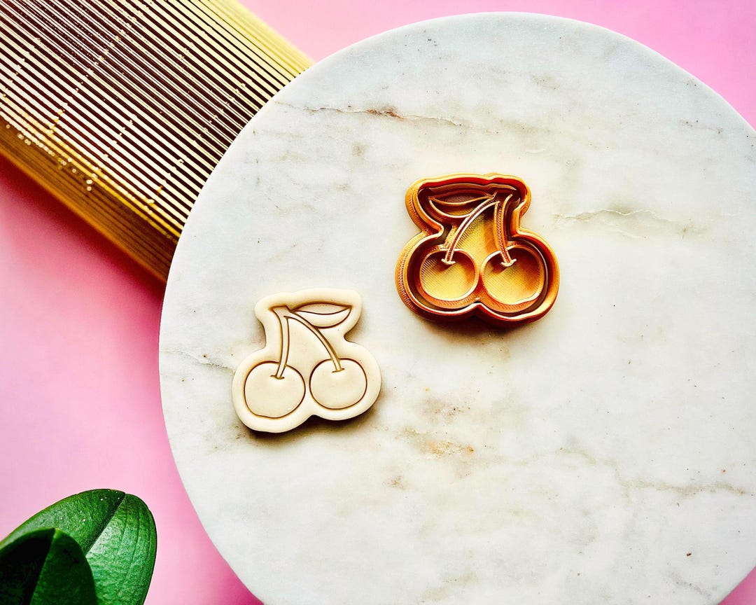 Groovy Cherry Cookie Cutter – Retro Fruit Sugar Cookie Tool, 3D Printed ...
