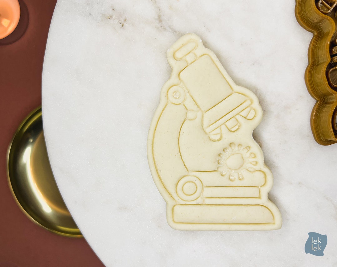 Microscope Cookie Cutter, Microscope With Virus Cookie Cutter Medical ...