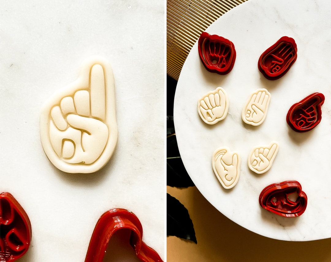 Asl Alphabet Cookie Cutter, ASL Polymer Clay Cutter American Sign ...