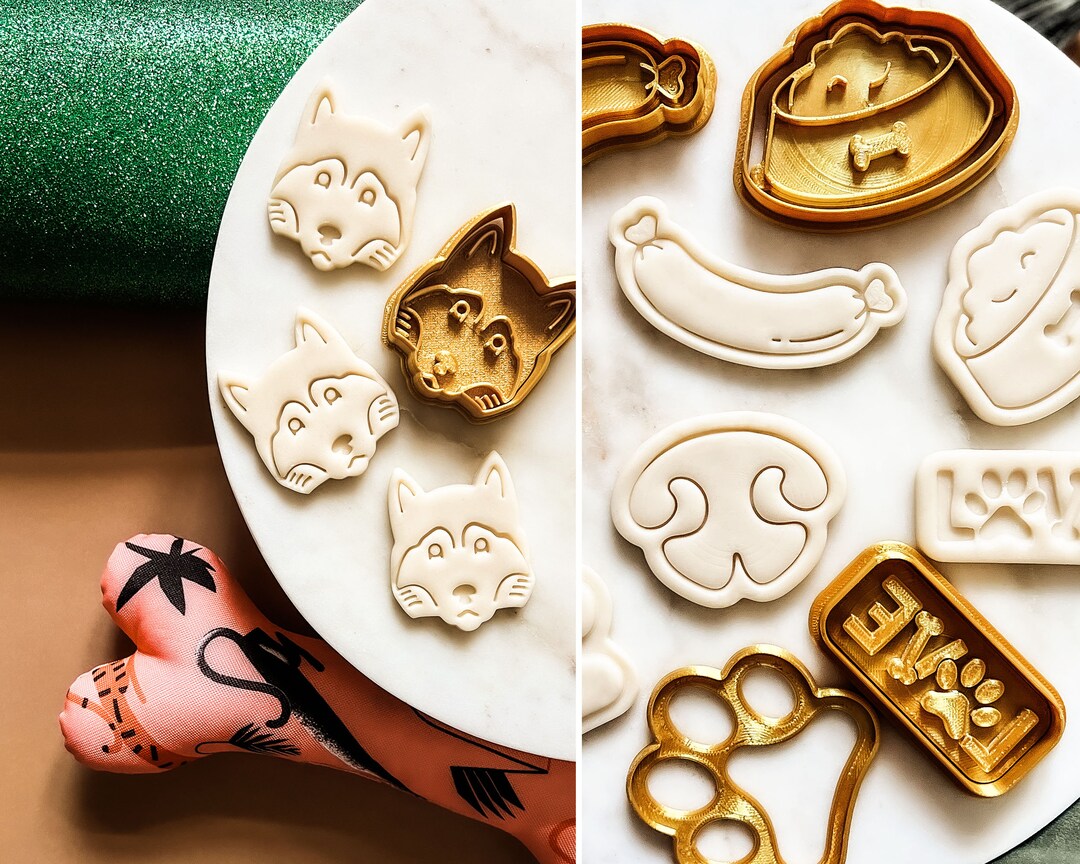 Alaskan Husky Cookie Cutter Dog, Polymer Clay, Gingerbread Cookie, Dog ...