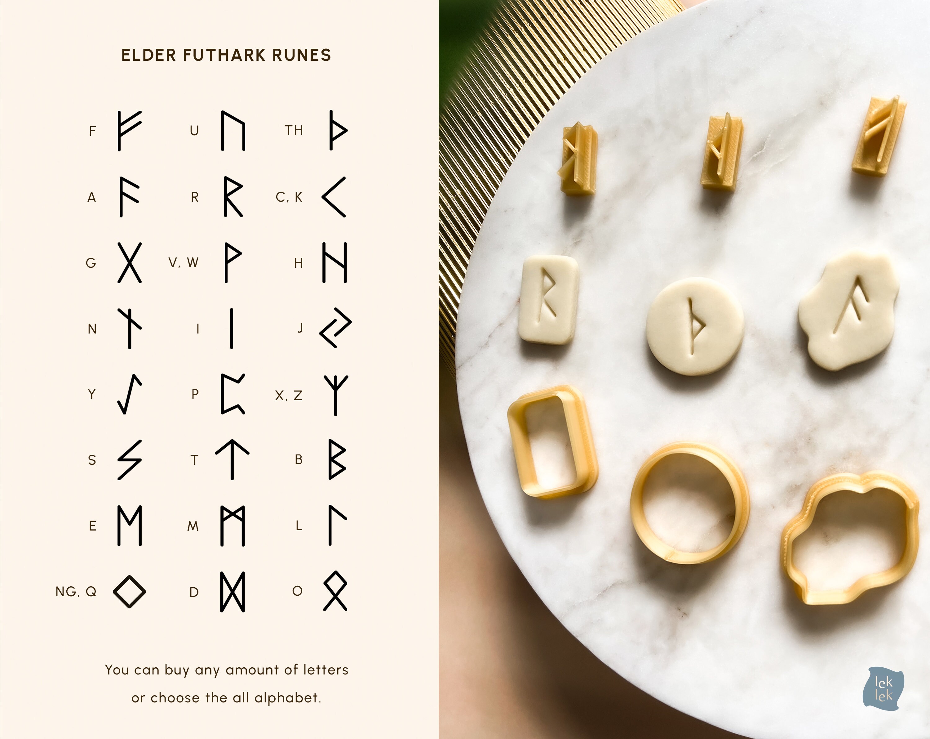 Elder Futhark Cookie Cutter Runic Alphabet Runes Custom Older - Etsy
