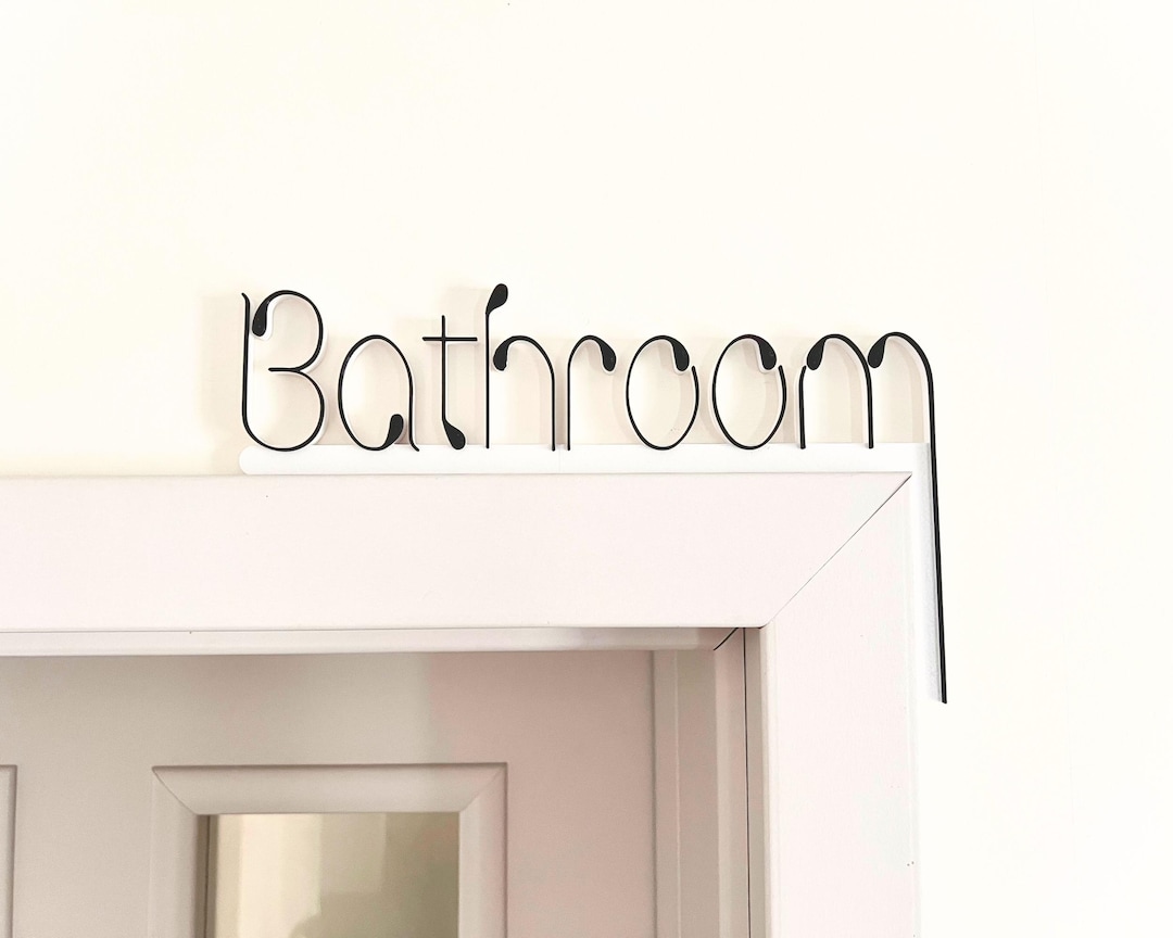 Bathroom Door Topper, Over the Door Sign, Minimalist Wall Decor ...