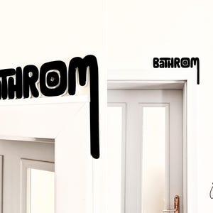 Bathroom Door Topper Wall Decor, Airbnb Sign Door Corner for Funny ...