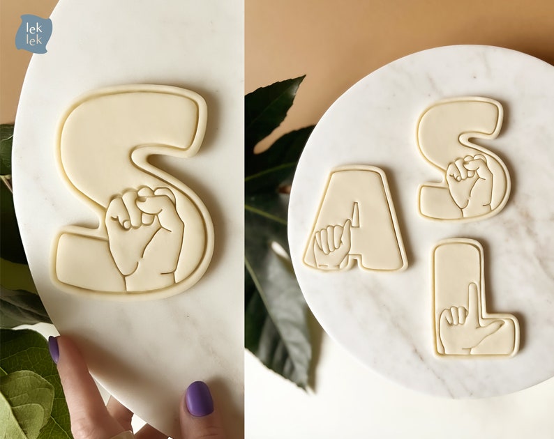 Asl Cookie Cutter American Sign Language Cookie Stamp Asl - Etsy