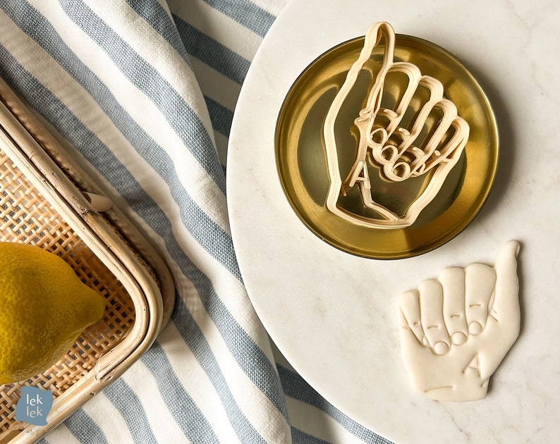Asl Cookie Cutter Custom Sign Language Hand Gesture Deaf / - Etsy