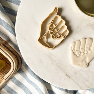 Asl Cookie Cutter Custom Sign Language Hand Gesture Deaf / - Etsy