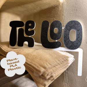 The Loo Sign for Door and Wall Sign, Home Decor Bathroom Door Topper ...