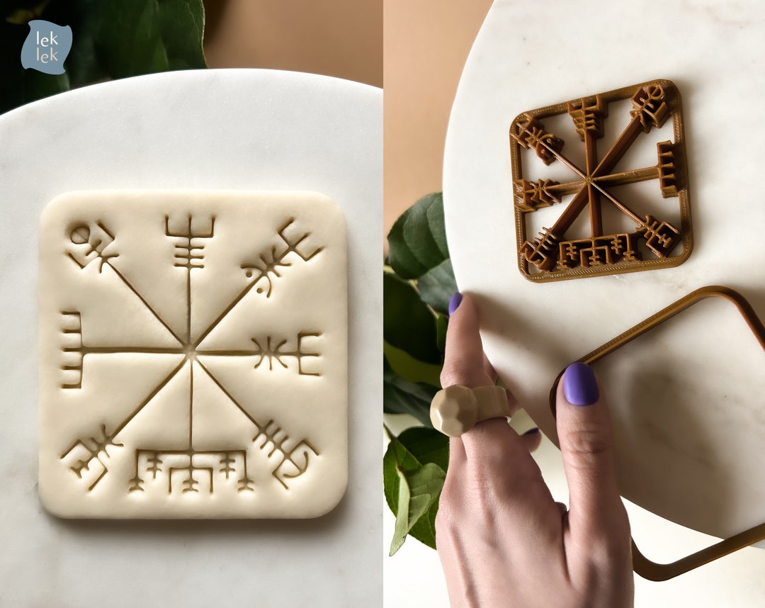 Vegvisir Cookie Cutter Compass Viking Cookie Stamp, Icelandic Compass ...