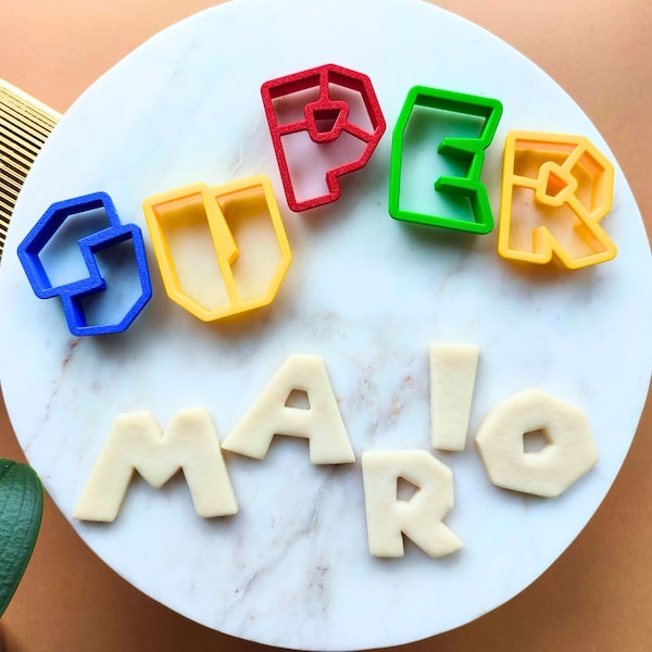 Super Mario Font Cutters - Etsy