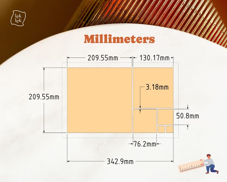 Golden Ratio Tile Cutter Set | Fibonacci Pottery Template for Clay ...