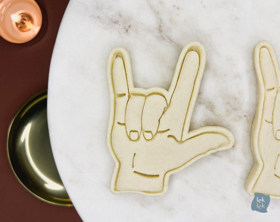 Sign Language Cookie Asl Cookie Cutter Custom Sign Language Hand