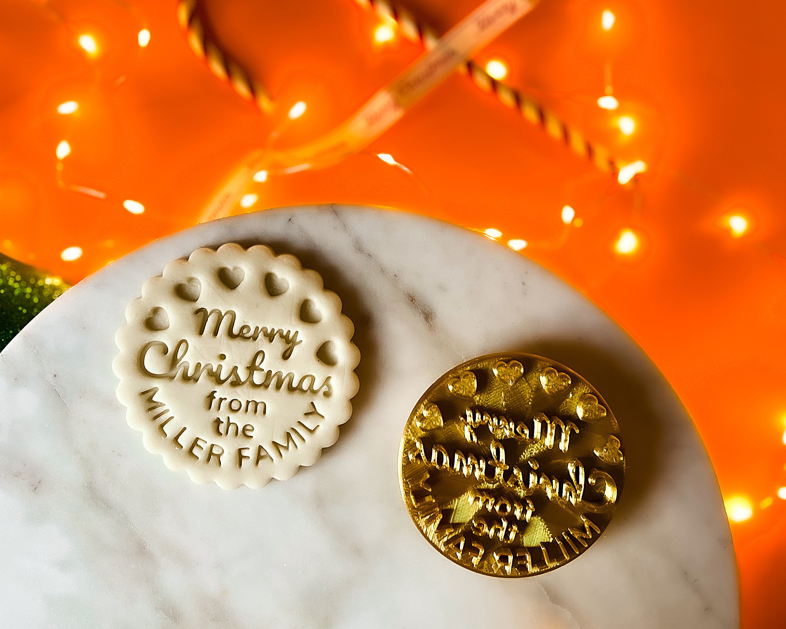 Christmas Cookie Cutter, Custom Family Name Stamp, Personalized Cookie ...
