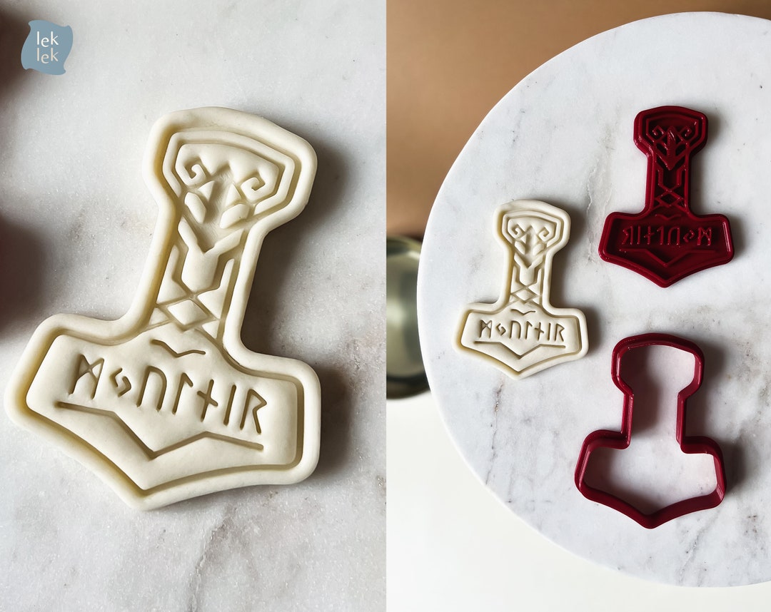 Viking Mjolnir Cookie Cutter God of War Mjölnir Pendant Cookie Stamp ...