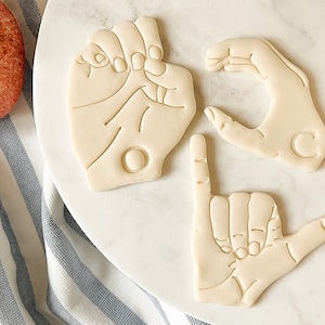 Asl Cookie Cutter Custom Sign Language Hand Gesture Deaf / Hard of ...