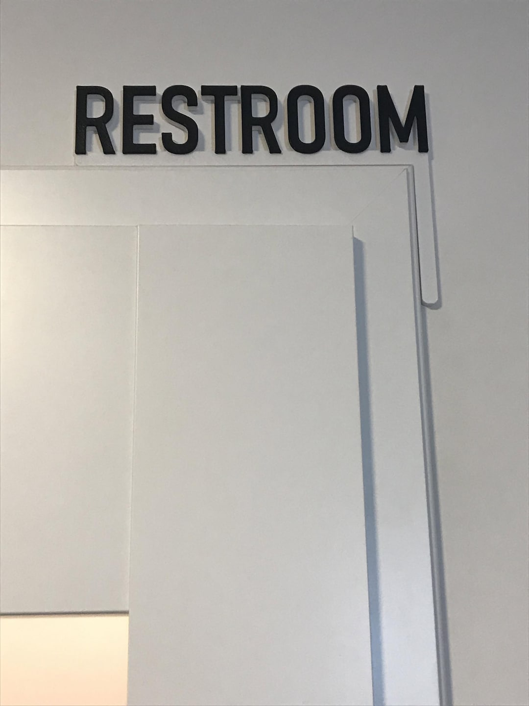 Restroom Door Sign Corner, Personalized Restroom Door Plaque, Custom ...