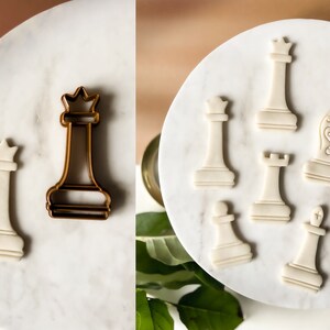 Chess Pieces Cookie Cutter Set of 6. Chess Biscuit Cutters, Unique ...