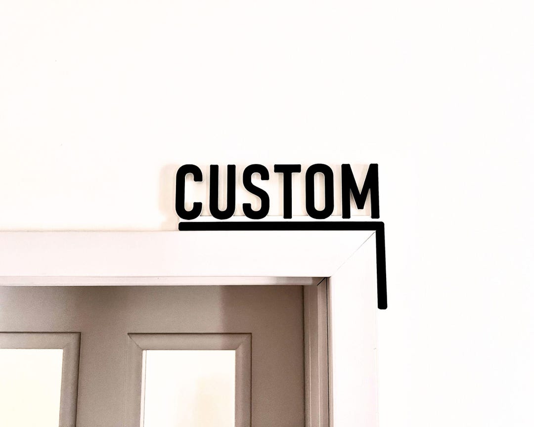 Custom Door Topper, Personalized Door Sign Plaque, Custom Text Corner ...