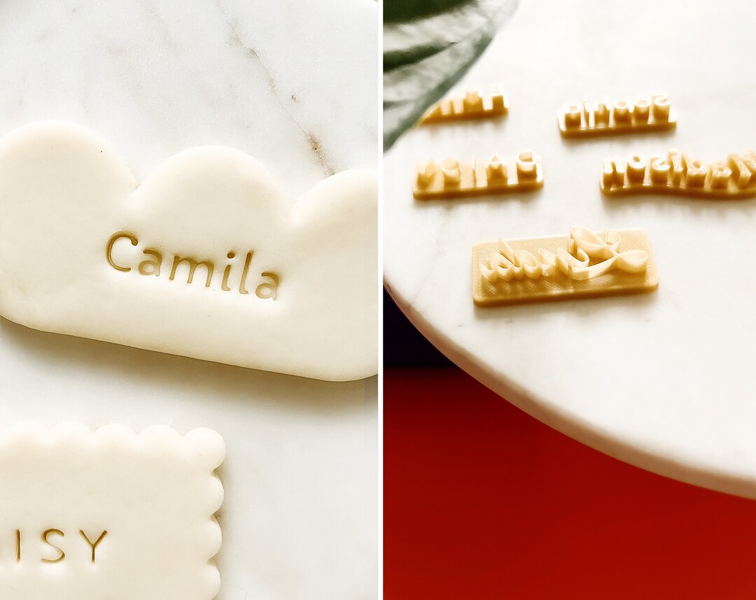 Custom Name Cookie Cutter, Custom Children Name Embosse Cookie Stamp ...