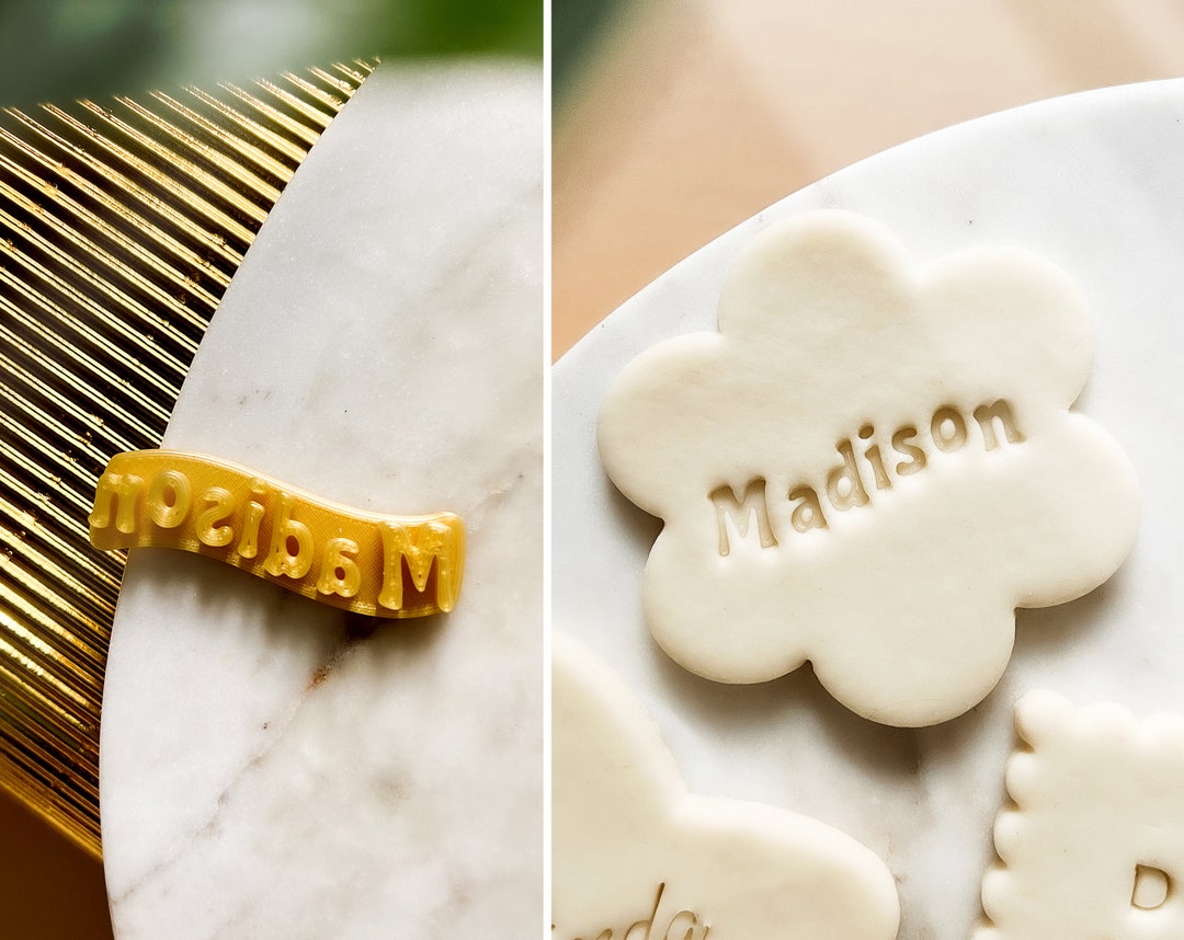 Custom Cookie Stamp, Customized Text Cookie Cutter, Custom Name Cookie ...
