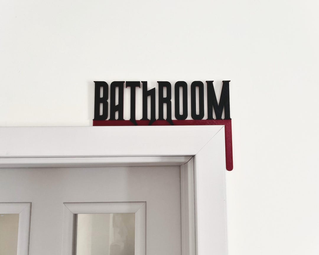 Halloween Bathroom Decor, Restroom Door Topper, Spooky Door Sign for ...