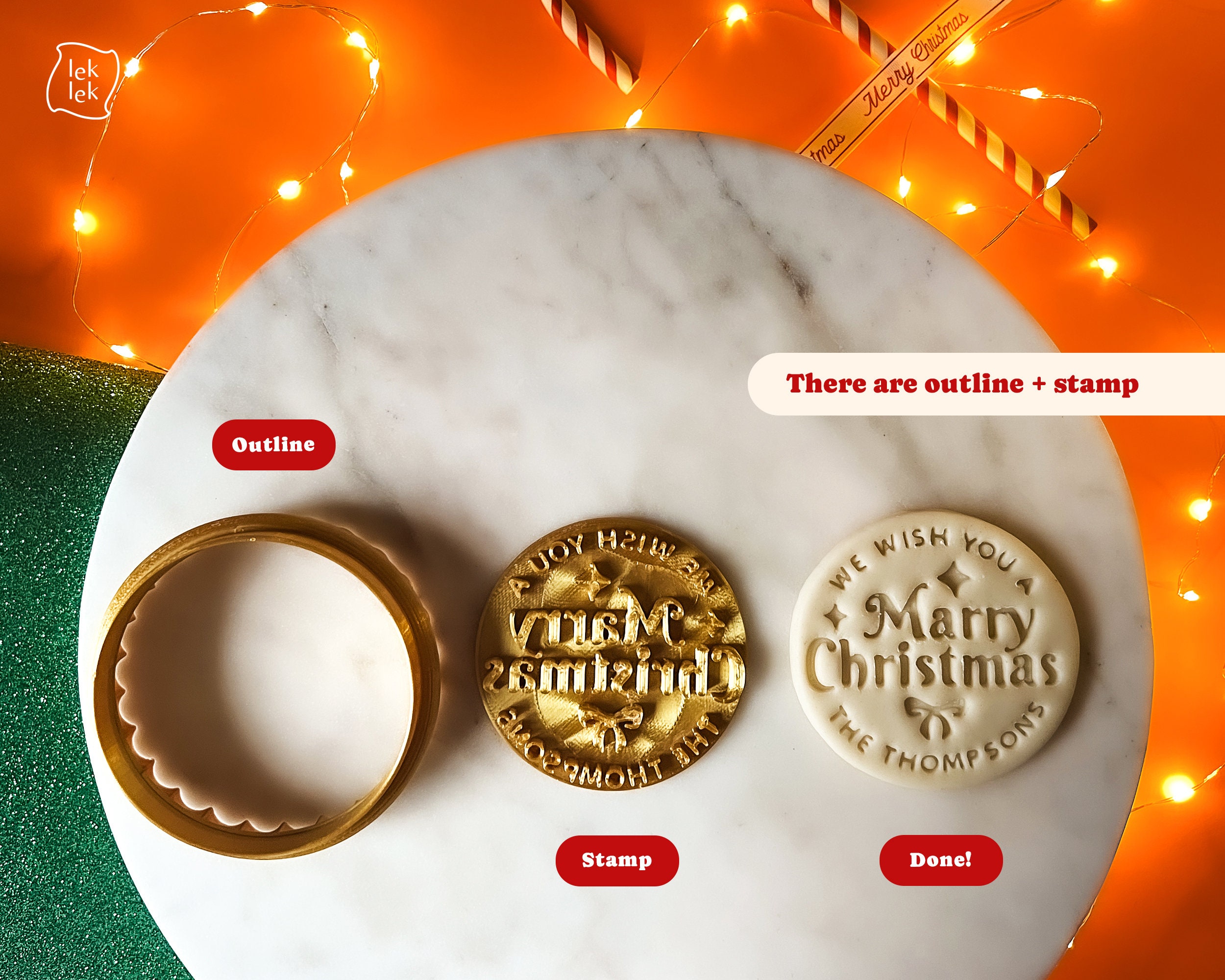 Christmas Cookie Cutter, Custom Family Name Stamp, Personalized Cookie ...