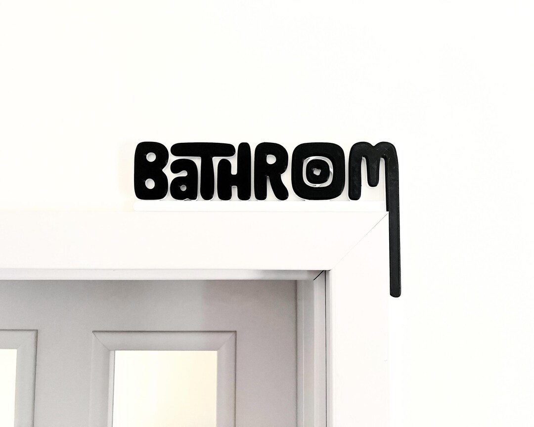 Bathroom Door Topper Wall Decor, Airbnb Sign Door Corner for Funny ...
