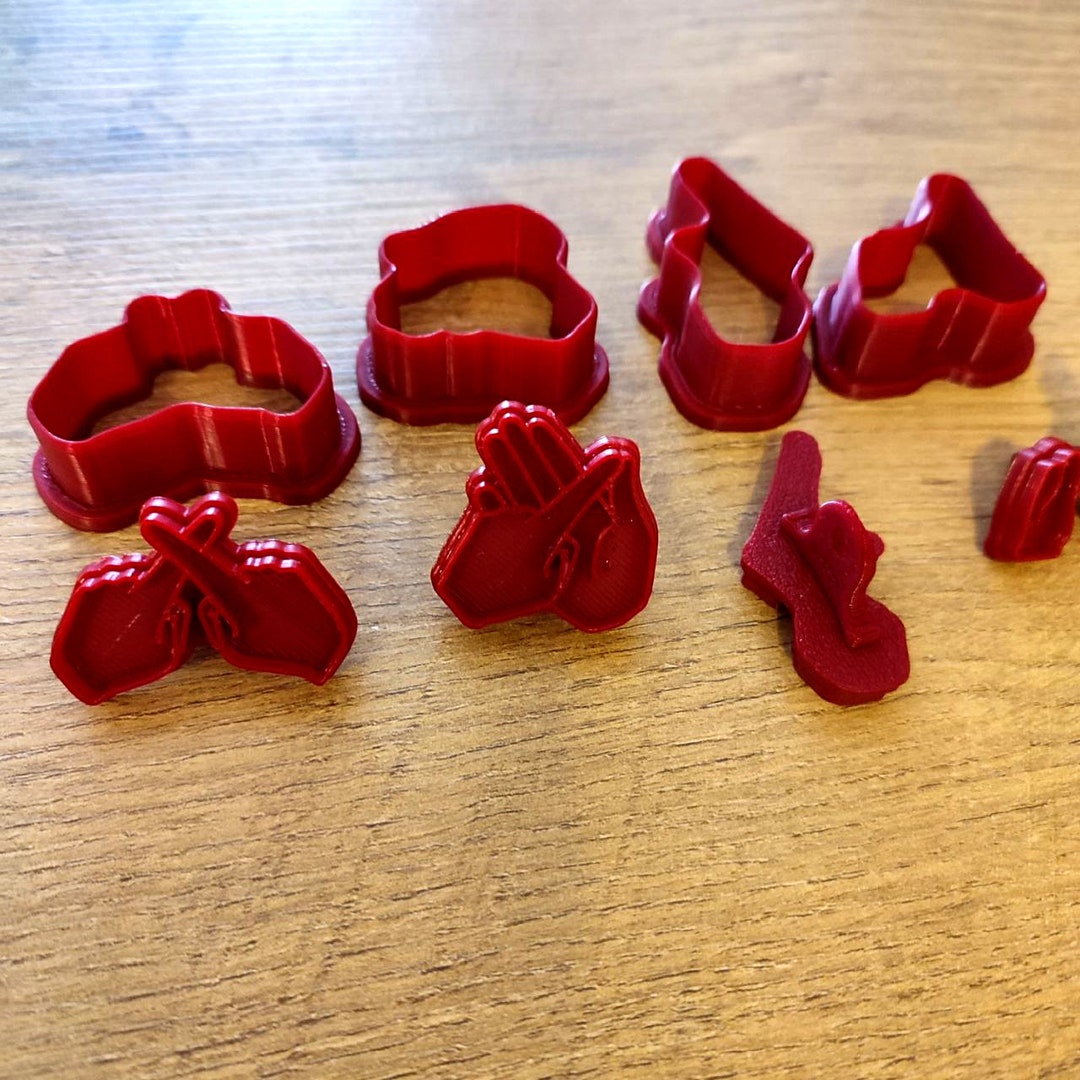 British Sign Language Polymer Clay Cutter, Cookie Cutter. Bsl Alphabet ...