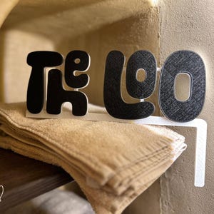 The Loo Sign for Door and Wall Sign, Home Decor Bathroom Door Topper ...